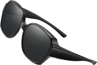 Generic Les Lunettes de Soleil Polaris&eacute;es Sadaptent aux Surlunettes pour Homme | Stores Solaires Carr&eacute;s avec Protection UV