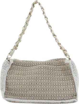 Chanel Sac bandouli&egrave;re en maille Pre-owned - Femme - Pre-owned - Beige - Taille: ONE Size