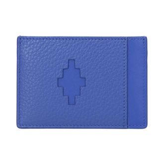 Marcelo Burlon Homme, Accessoires, Bleu, Taille: ONE Size Porte-cartes en cuir