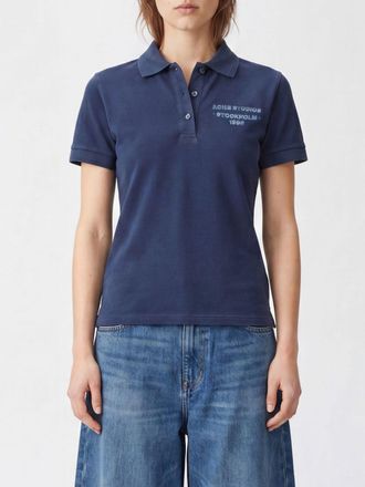 Acne Studios Cropped Poloshirt aus Baumwollpiqu&eacute; mit gesticktem Logo