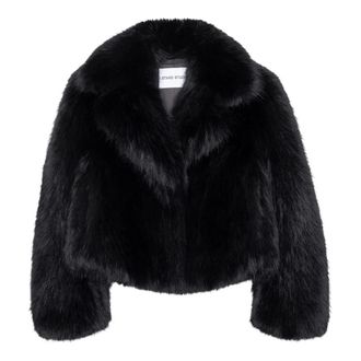 Stand Studio Stand Studio, Femme, Vestes, Noir, Taille: 36 FR Faux Fur & Shearling Vestes