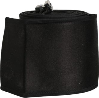 Dolce & Gabbana Satin Silk Wide Band Waist Belt - Black