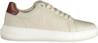 Calvin Klein Homme, Chaussures, Beige, Taille: 40 EU Baskets Homme en Cuir Marron