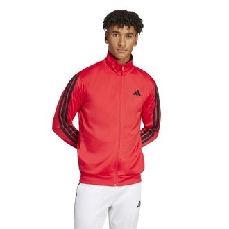 adidas Herren-Sportbekleidung, 3-Streifen, Normale Passform, Rubinrot, Gr&ouml;&szlig;e M