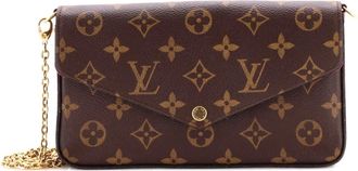 Louis Vuitton Felicie Pochette Monogram Canvas crossbody bag - Braun