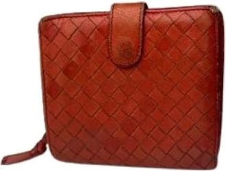 Bottega Veneta Portefeuille Vintage Intrecciato Pre-owned - Femme - Pre-owned - Orange - Taille: ONE Size