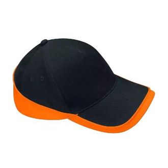 Beechfield Casquette Teamwear Competition (Taille Unique) (Noir/Orange)