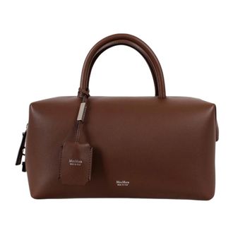 Max Mara Femme, Sacs, Brun, Taille: ONE Size Sac &agrave; Main Polochon Moyen
