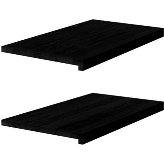 vidaXL Vidaxl - Fensterb&auml;nke 2 Stk. Dunkelbraun 70x40x2 cm Massivholz Eiche