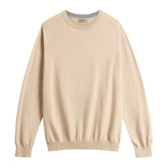 Woolrich Crewneck Jersey Pullover - - Knitwear - Herren - Beige - S