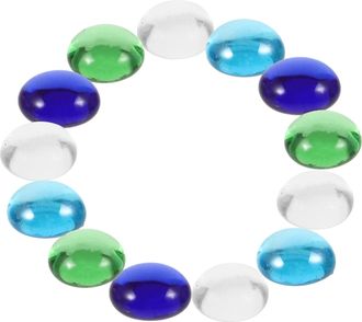 Valiclud Flache Glasperlen 100g Bunt Transparente Multifunktionale Perlensteine f&uuml;r Vasenf&uuml;llung Aquarien und Pflanzen Deko Selbstgemacht Bastelperlen f&uuml;r Wohn