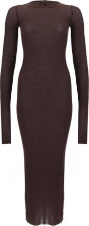 Rick Owens Femme, Robes, Brun, Taille: 42 FR Rib LS Dress