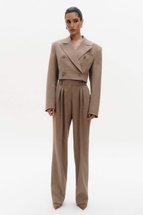 Benu Damen Kurzer Karamell Blazer