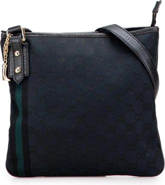 Gucci Hobo Bags - GG Canvas Jolicoeur Crossbody - Gr. unisize - in Schwarz - für Damen