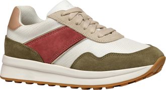 Geox Damen D RUNNTIX A Sneaker, Off White/Musk, 38 EU