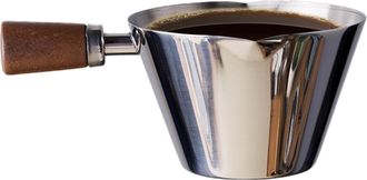 Generic Espresso-Messbecher - Kaffee-Messbecher, Kaffeema&szlig; | 90 ml Messbecher aus Metall, Pr&auml;zision f&uuml;r Baristas, Dosierbeh&auml;lter mit Holzgriff, Espresso-Zubeh