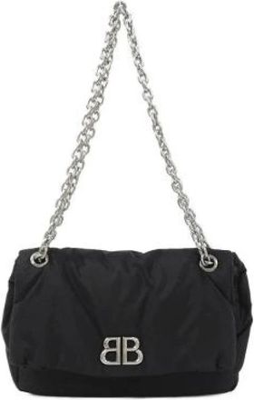 Balenciaga Pre-owned Sac bandouli&egrave;re Monaco en nylon - Femme - Pre-owned - Noir - Taille: ONE Size