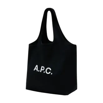 A.P.C. Womens Ninon Tote Black Wool