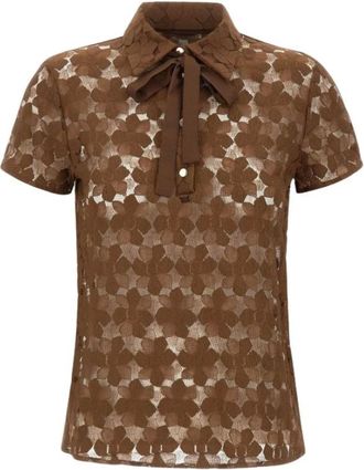 Max Mara Femme, Tops, Brun, Taille: 36 FR Mstvello Lace T-shirt