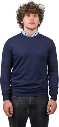 DALLE PIANE CASHMERE Col Ras du Cou en Cachemire mélangé, Made in Italy - Homme, Couleur: Bleu, Taille: XXL