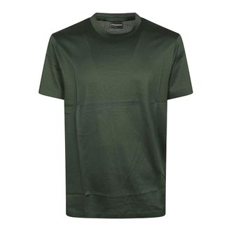 Emporio Armani Homme, Tops, Vert, Taille: 3XL Basic Filo di Scozia