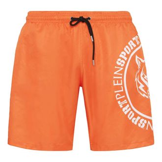 Plein Sport Homme, Maillots de bain, Orange, Taille: S Swim Trunks Carbon Tiger