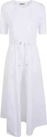 Herno Femme, Robes, Blanc, Taille: 34 FR Drawstring Midi Dress