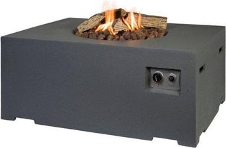 Happy Cocooning Mania Feuertisch 19,5 kW rechteckig gro&szlig; 107x80x46 cm Beton-Optik grau - Happy Cocooning