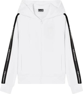 Emporio Armani Emporio Armani Ea7, Femme, Sweatshirts et sweats &agrave; capuche, Blanc, Taille: 38 FR Zip-throughs