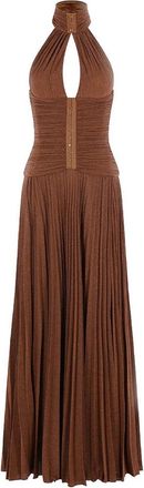 Elisabetta Franchi Pull Col Roul&eacute; - Marron