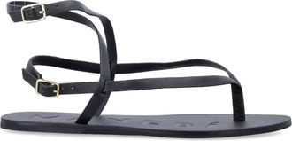 Maneb&igrave; Femme, Chaussures, Noir, Taille: 37 EU Crossover Tong Sandal