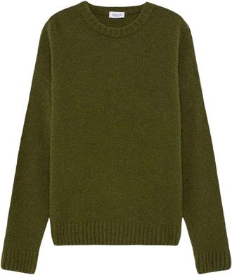 Amish Homme, Pulls, Vert, Taille: S Pull en maille à col rond