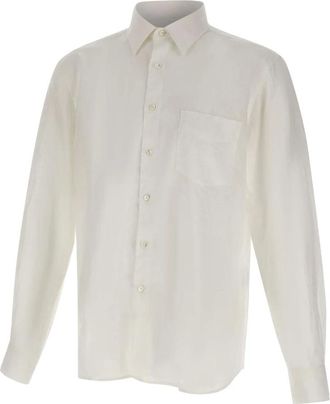 Aspesi Homme, Chemises, Blanc, Taille: M Chemise en lin &agrave; manches longues