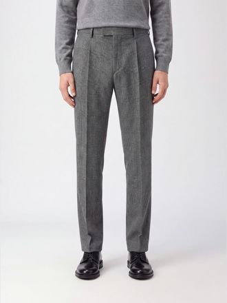 Lardini Ma&szlig;geschneiderte Hose mit Prince-of-Wales-Muster und Bundfalten aus Baumwollmischung