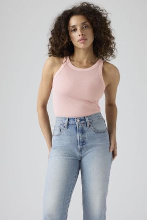 Levi's D&eacute;bardeur Dos Nageur Essential - Femme - Rose / Garment Dye Fa180896 Peachskin Rib - 2XS