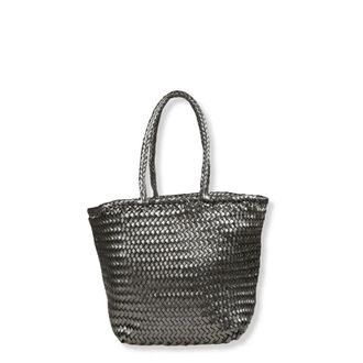 Dragon Diffusion Shopper & Totes - Structured Handbag With Smooth Surface And Top Han - Gr. unisize - in Silber - für Damen