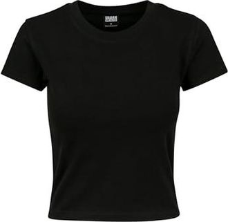 Urban Classics Femme Ladies Stretch Jersey Cropped Tee T Shirt, Noir (Black 00007), L EU