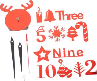 Cabilock 1 Set Weihnachtsuhr Aus Acryl Grüne Wanduhr Benutzerdefinierte Kleine Wanduhren Wanduhren Für Wohnzimmer Uhrendekor Nicht Tickender Wecker Mini Digita