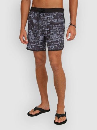O'Neill ORiginals Scallop 16 Boardshorts black out heritage aop