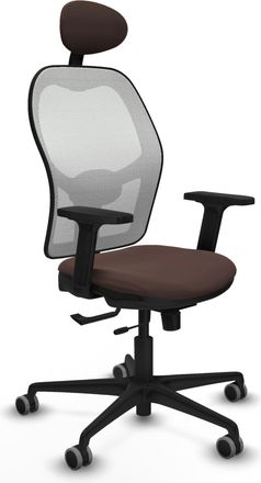 Piqueras y Crespo Stuhl mit leisen R&auml;dern Jorquera mit 2D-Armen, h&ouml;henverstellbarer Lendenwirbelst&uuml;tze und festem Kopfteil, ausgestattet mit Syncro/Traslack und injizie