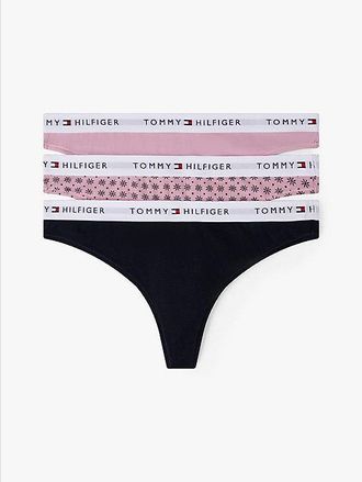 Tommy Hilfiger Lot de 3 strings Essential à motif logo