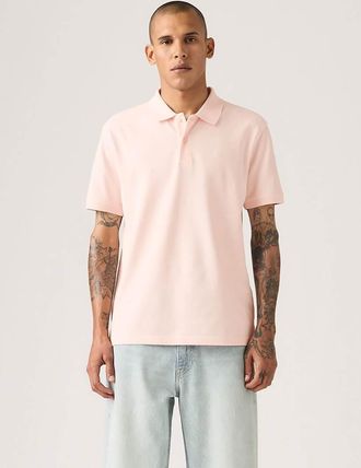 Levi's Original - Gestreiftes Polo-Teddykleid in Rosa