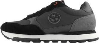 North Sails Baskets homme NS25M114 en cuir marine ou gris - Chaussures d&eacute;contract&eacute;es &eacute;l&eacute;gantes et confortables - Semelle l&eacute;g&egrave;re - Chaussures de mode pour homme Ev