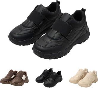 Generic Baskets &eacute;paisses pour femme avec fermeture tactile, chaussures d&eacute;contract&eacute;es compens&eacute;es confortables pour la marche, le sport, lext&eacute;rieur, antid&eacute;rapan