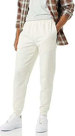 Amazon Essentials Pantalon de Jogging Décontracté, Polaire, Coupe Confortable Homme, Blanc Crème, XXL