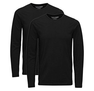 Jack & Jones T-Shirt Jack & Jones Herren Langarmshirt 2er Pack Rundhals Longsleeve Basic