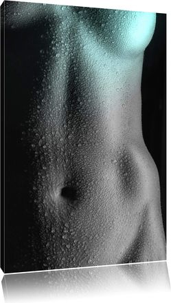 Pixxprint Erotischer Frauenkörper B&W, Größe: 120x80cm, Leinwandbild, fertig gespannt, Wandbild, Dekoration, Kunstdruck, kein Poster