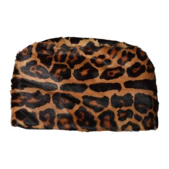 Dolce & Gabbana Femme, Accessoires, Brun, Taille: 57 CM Chapeau seau imprimé léopard