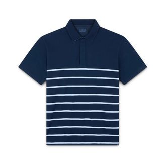 Paul & Shark Frisches Baumwoll-Polo mit Leinen-Details - - Tops - Herren - Blau - L