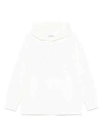 Max Mara Hoodie mit Logo-Stickerei - Weiß